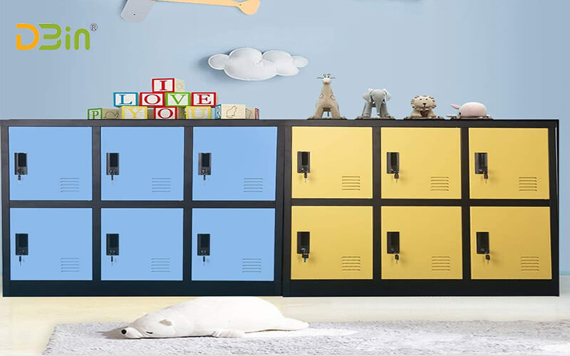 suitable Small blue steel 6 doors locker for echildren's school-DBin ...