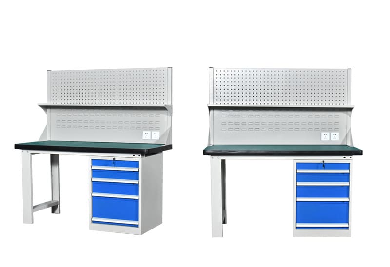 Steel Tool Desk With Single Cabinet-DBin Office Furniture