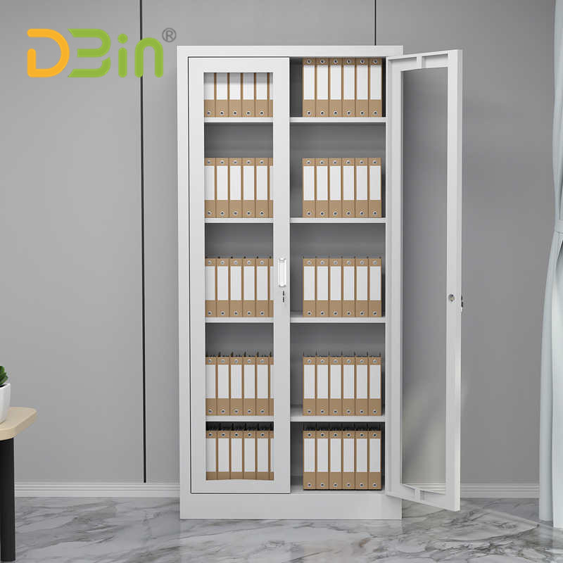 Glass Two-door Filing Cabinet-DBin Office Furniture