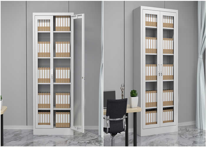 Glass Two-door Filing Cabinet-DBin Office Furniture