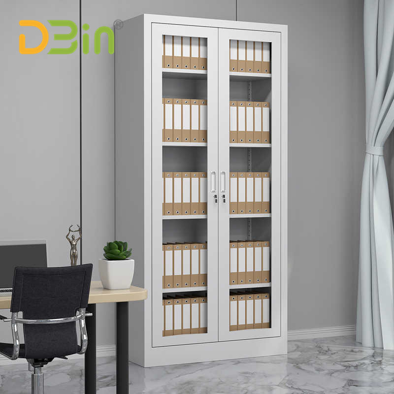 Glass Two-door Filing Cabinet-DBin Office Furniture